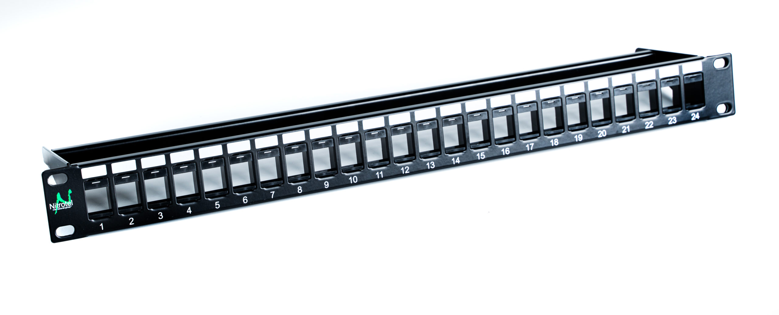 Modular Blank Patch Panel, 24-port – Nitrotel Modular Blank Patch Panel, 24-port – Nitrotel